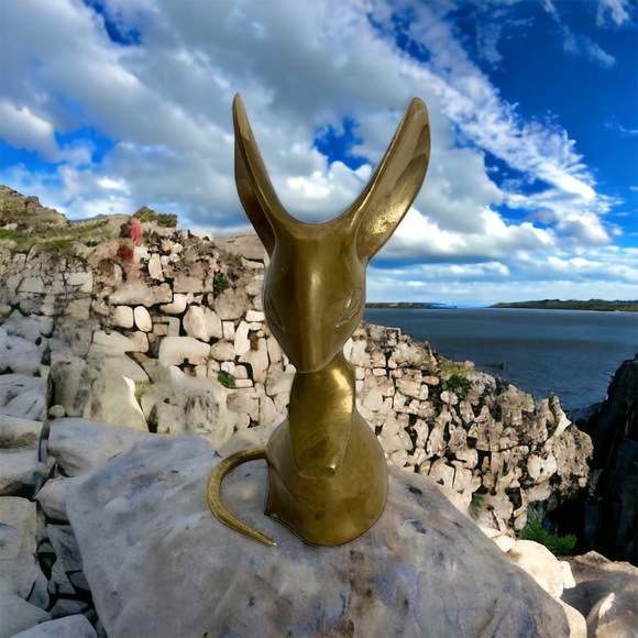 Other | Vintage Mid Century Brass Big Ear Mouse 4 12 Vtg Mcm | Poshmark